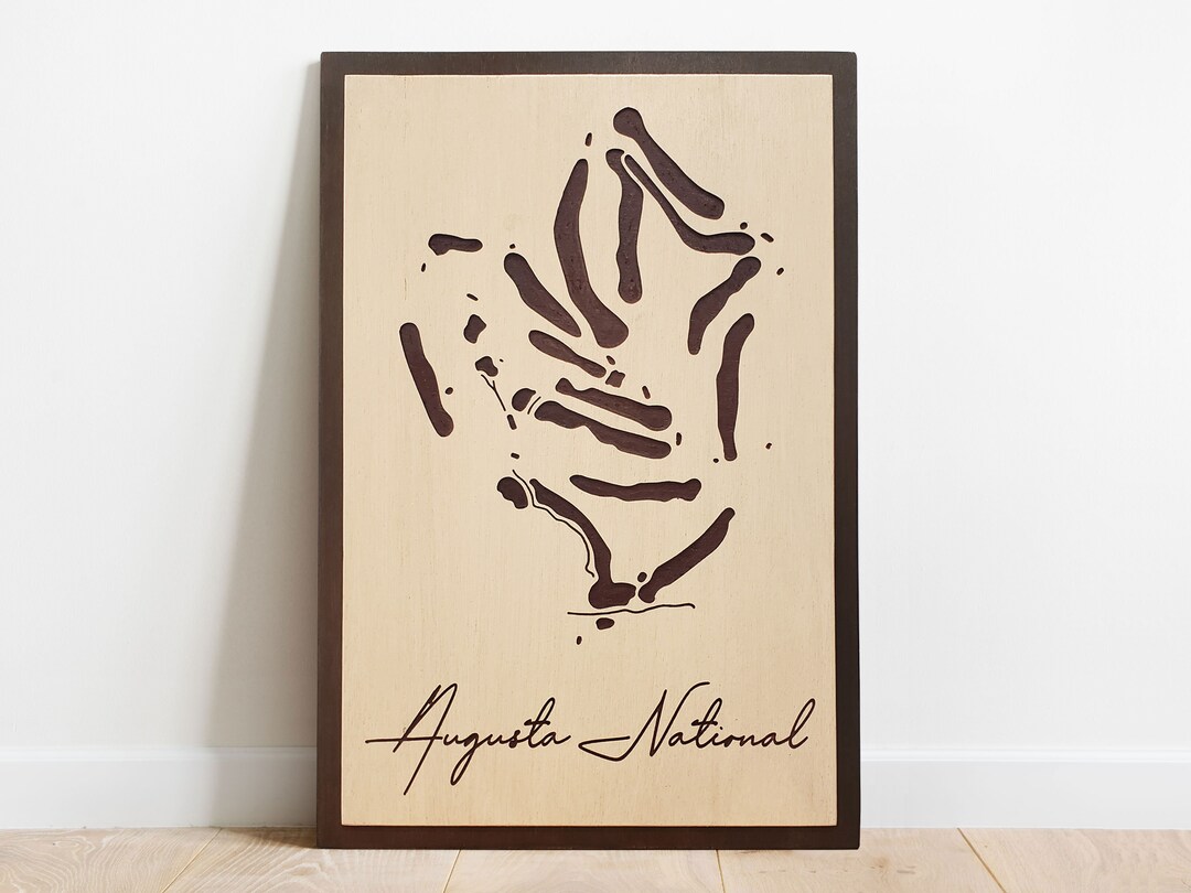 Augusta National Course Layout, PGA Golf Course Map Wood Wall Art - Etsy