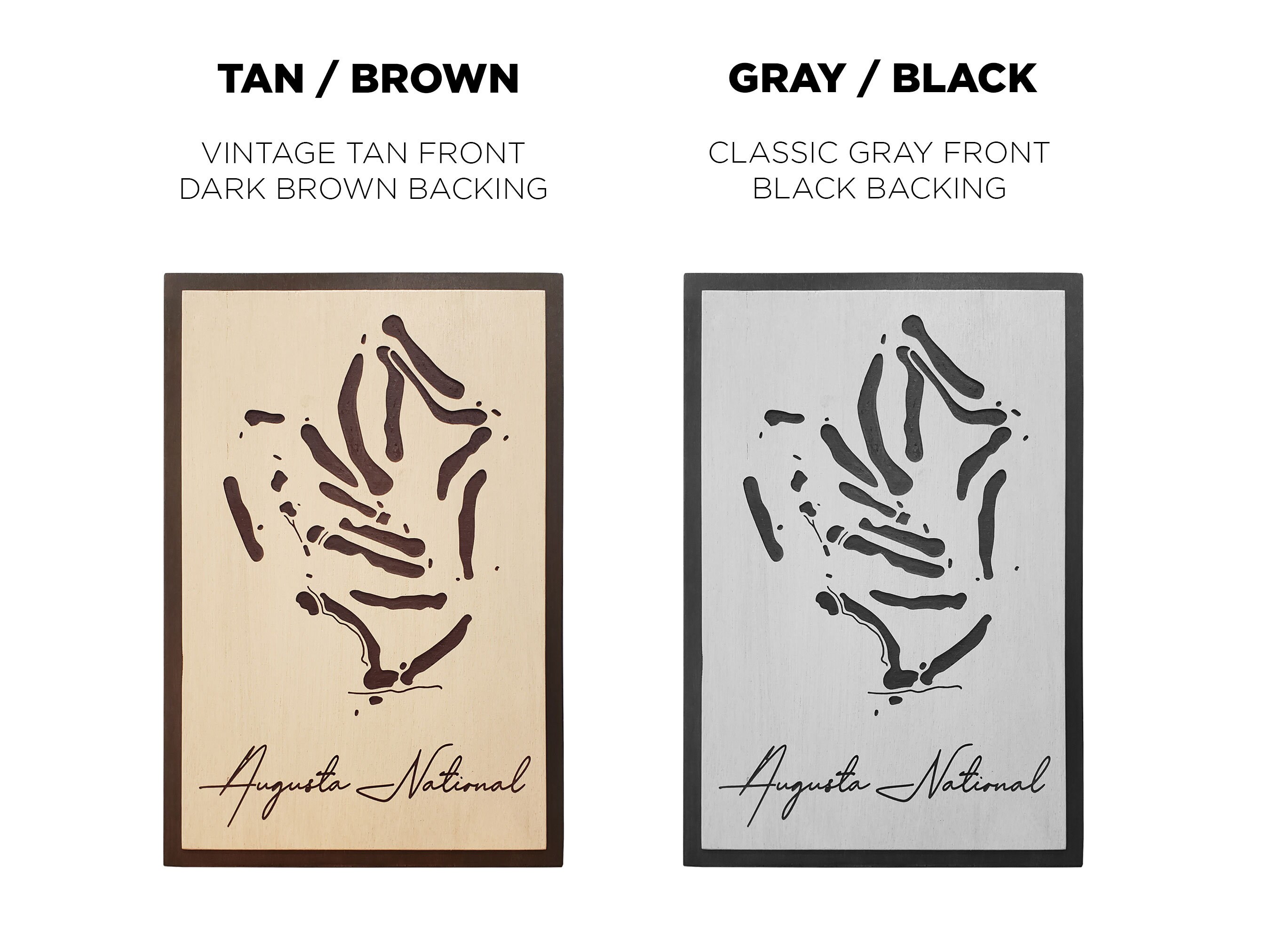 Augusta National Course Layout PGA Golf Course Map Wood Wall - Etsy