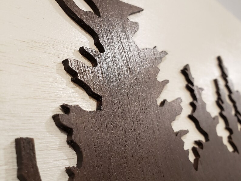 Pine Trees Wood Wall Hanging Art for Long Skinny Narrow - Etsy