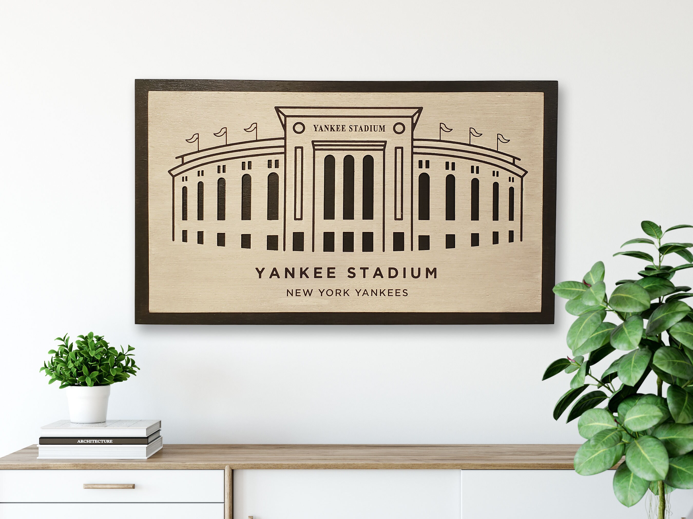 Yankee Stadium Wood Carved Wall Art, New York Yankees MLB Fan Gift for ...