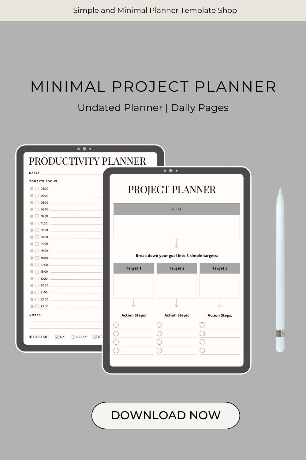 Project Planner Printable, Project Planner Template, Project Planner ...