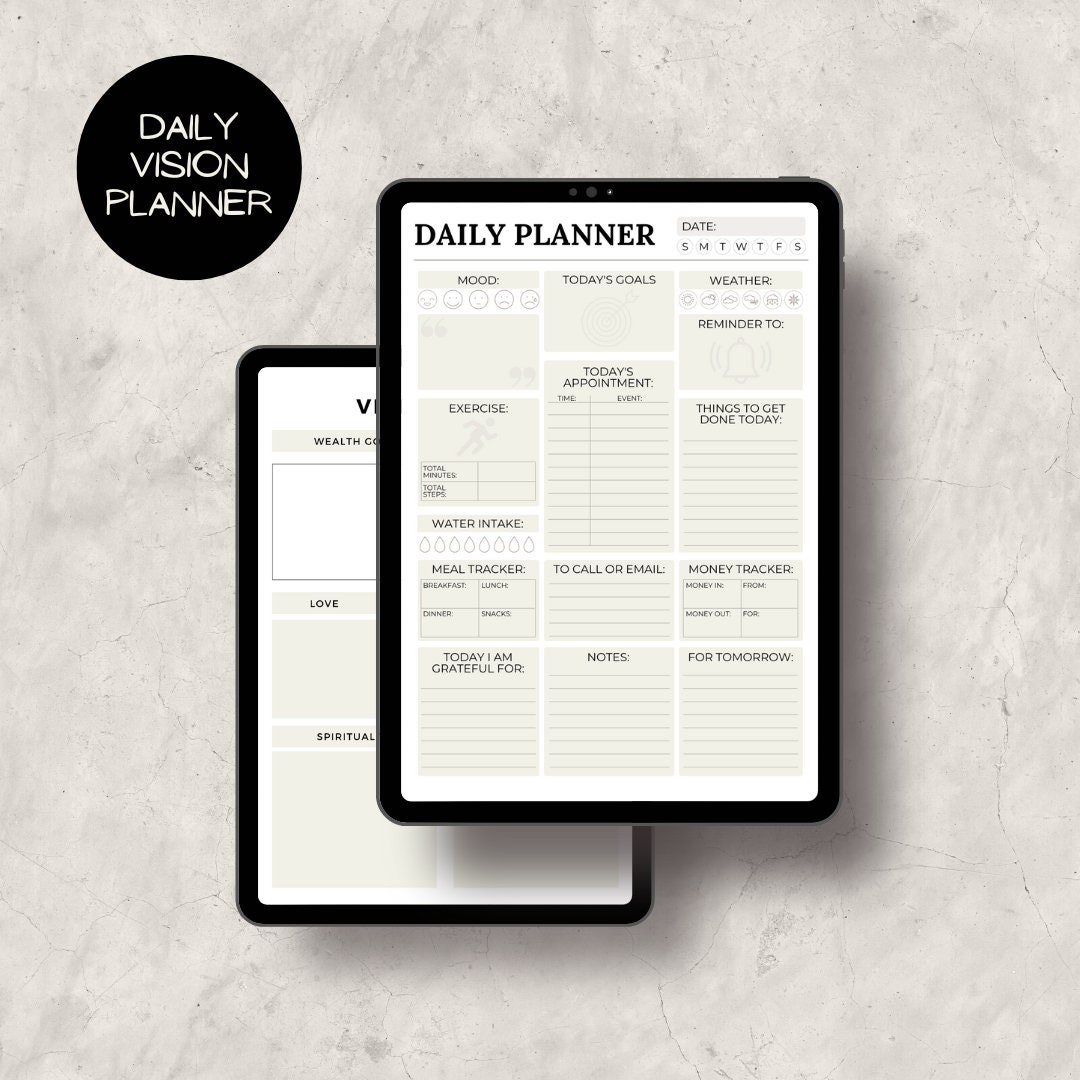 Minimalist Daily Planner Printable to Do List, Minimal Daily Schedule ...
