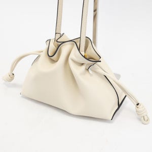 Genuine Leather Drawstring Clutch Bag - Etsy