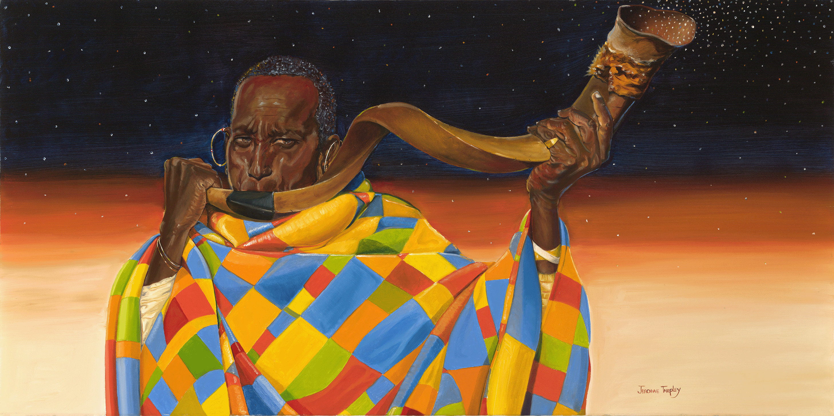 African Horn Player - African American Art - African Black Art ...