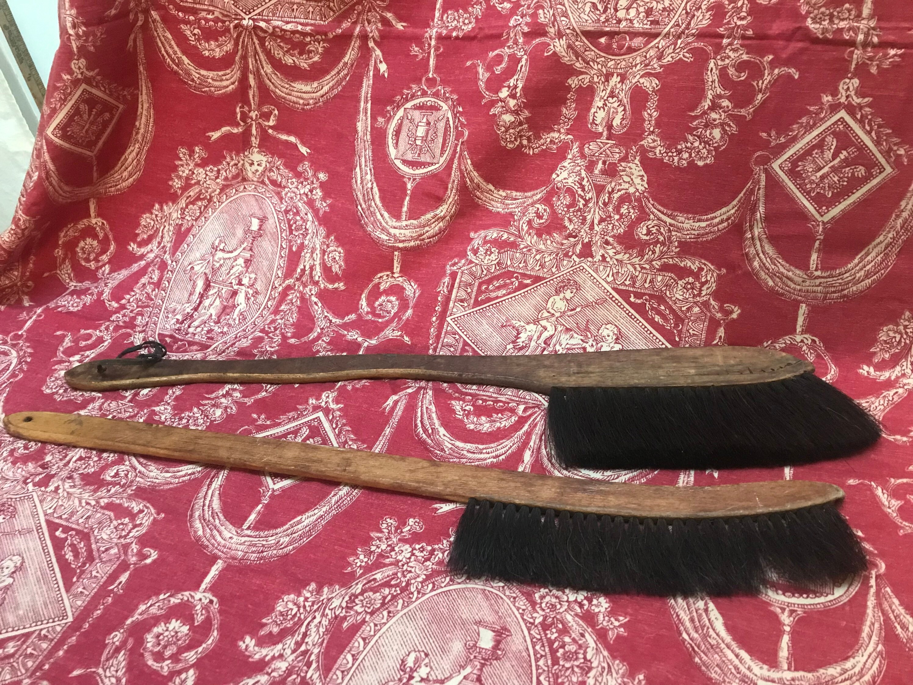 1900's Drafting Table Brushes, Set of 2, 25" L, Natural Bristle ...