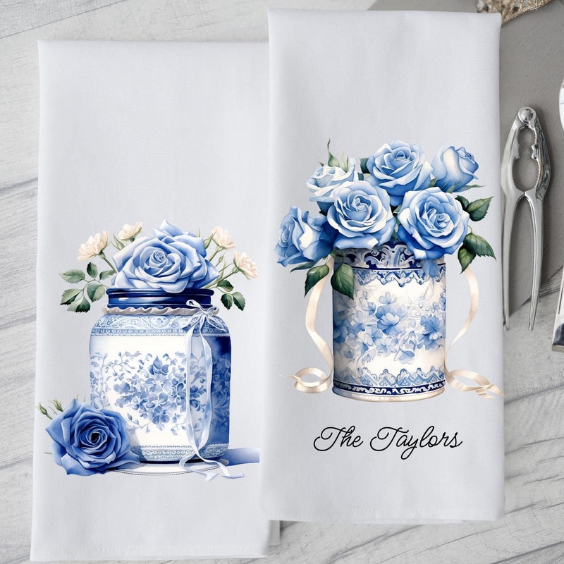 Toile Kitchen Towel - Etsy