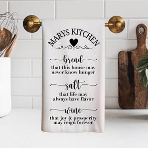 Personalized Blessing Kitchen Towel: Christian Farmhouse Decor ...