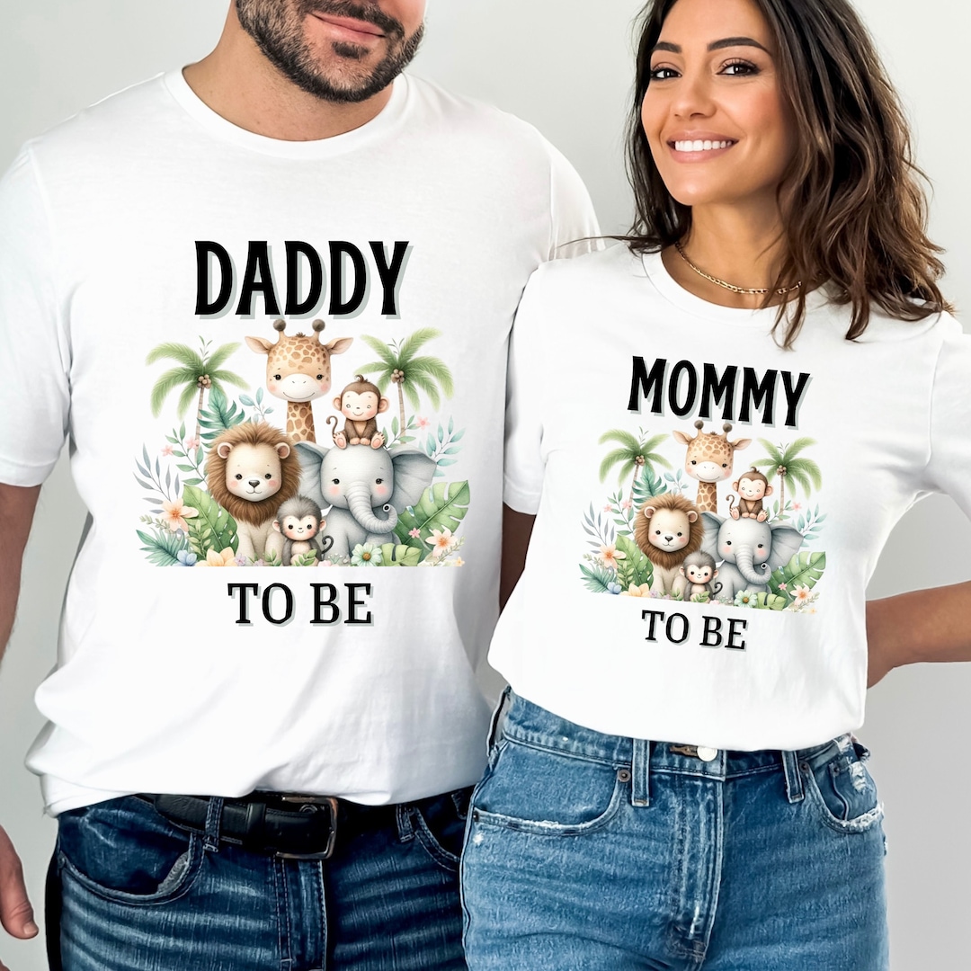 Personalized Jungle Safari Baby Shower Family Shirts: Matching Animal ...