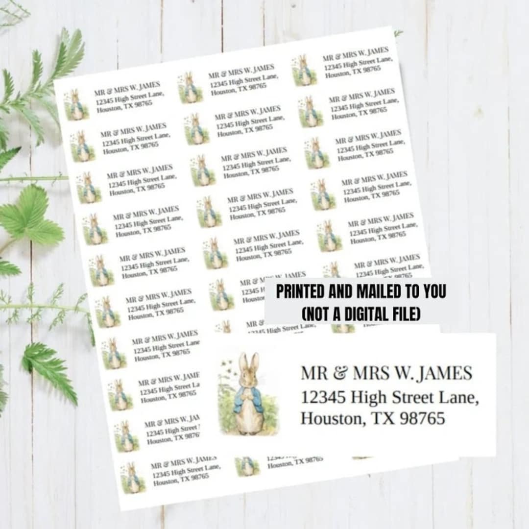 Peter Rabbit Address Labels, Custom Return Address Labels, Personalized ...
