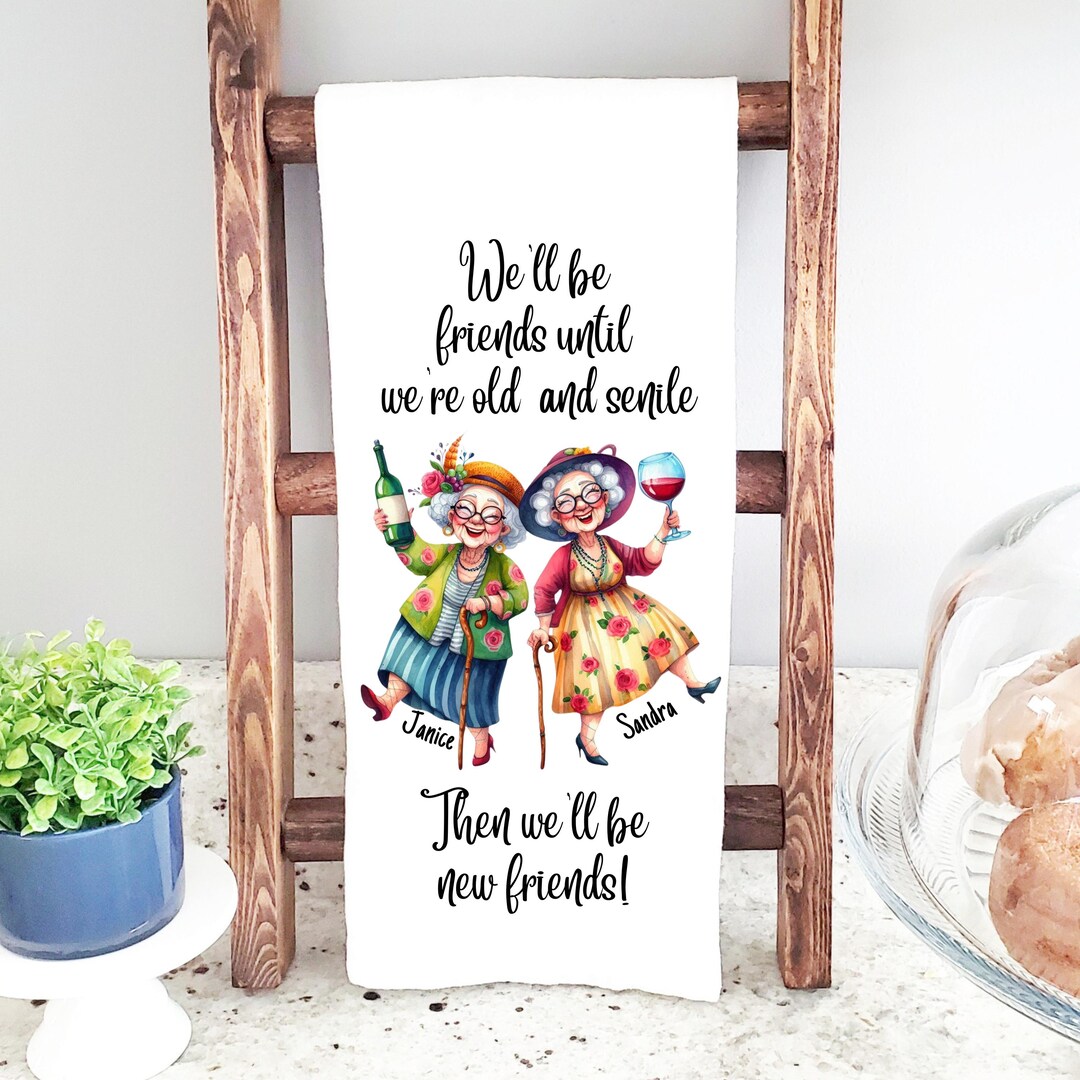 Personalized Friends Kitchen Towel, Microfiber Waffle Weave or Cotton ...