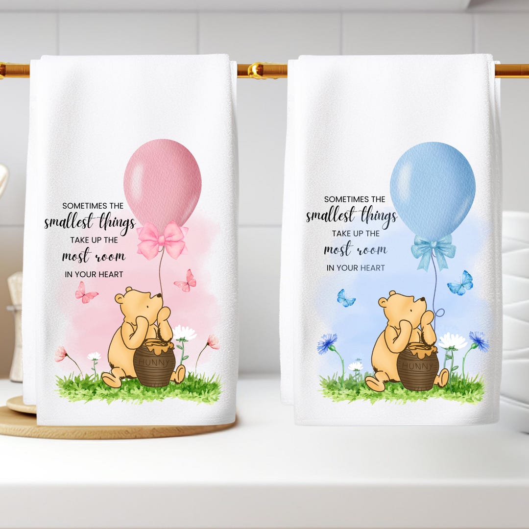 Classic Winnie the Pooh Hand Fingertip Towel: Baby Shower Bathroom ...