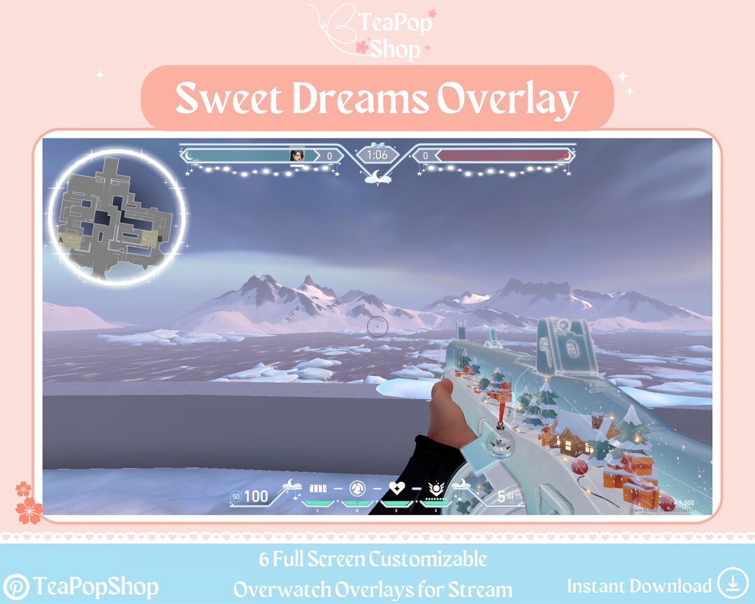 Sweet Dreams Valorant Overlay | HUD Customizable | Pastel Blue | Cute ...