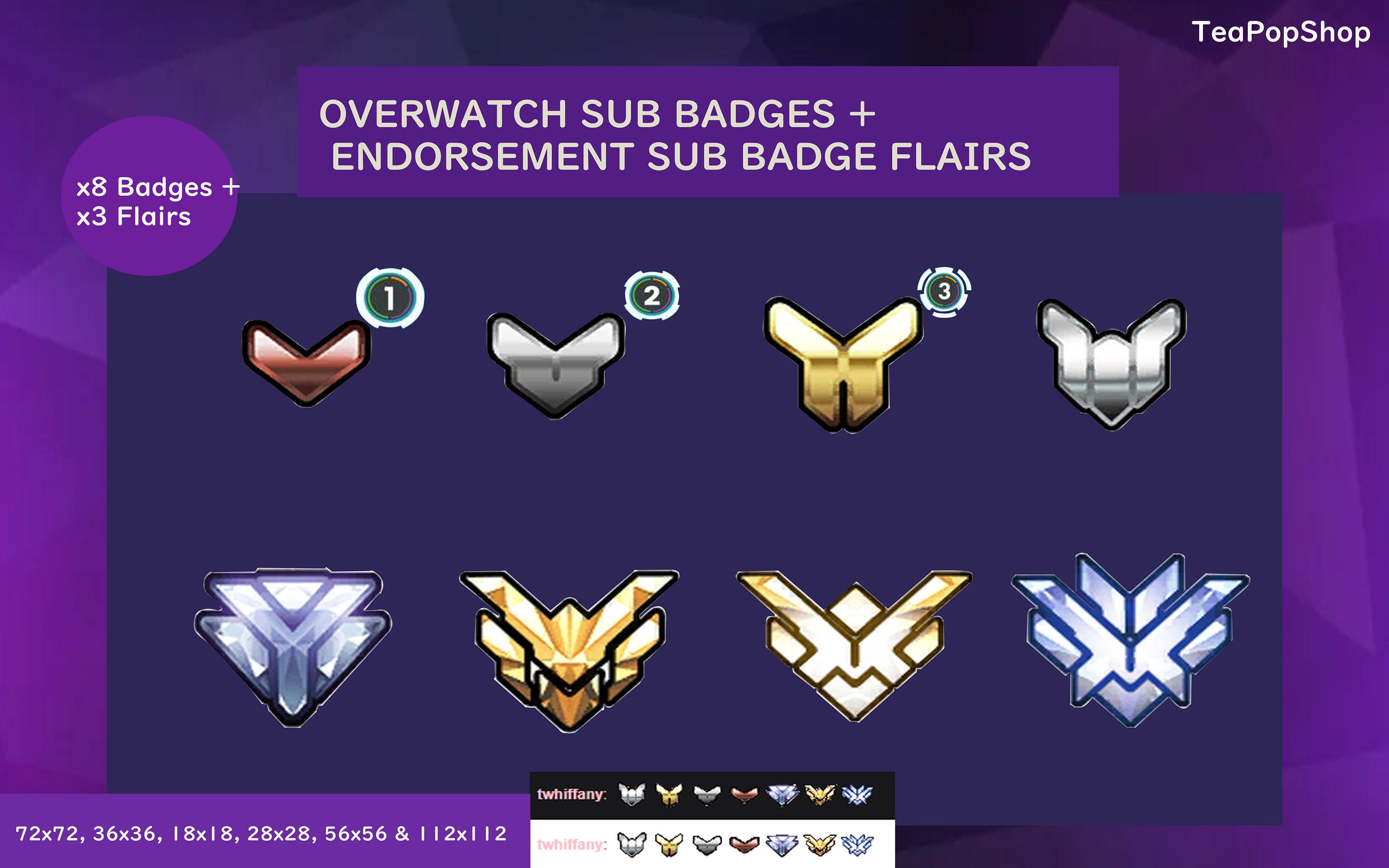 Twitch Subscriber Badge Overwatch - Etsy