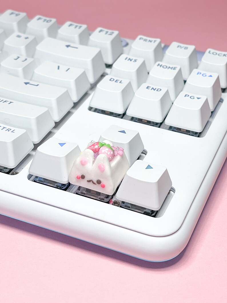 Strawberry Bunny Rabbit Artisan Handmade Keycap for Mechanical ...