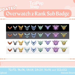 UPDATED Overwatch Ranked Badges - Twitch Sub/bit Badges/emotes for ...