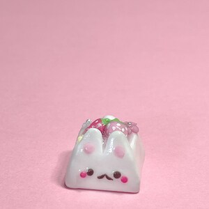 Strawberry Bunny Rabbit Artisan Handmade Keycap for Mechanical ...