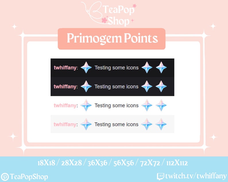 Primogems Cute Genshin Impact Primogems Channel Point / Emotes Asset ...