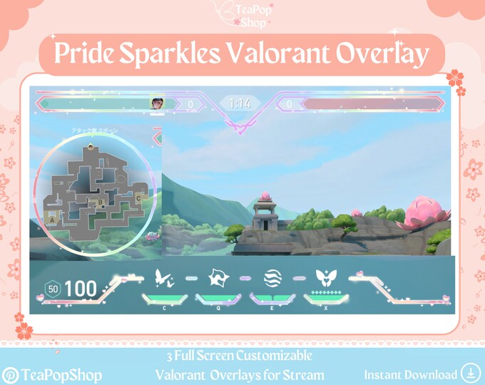 Map Cover for Valorant Jett Kitty Kunai| Valorant Overlay | HUD ...