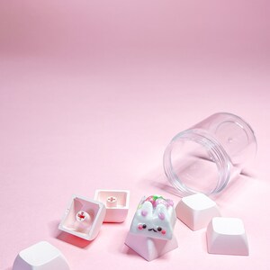 Strawberry Bunny Rabbit Artisan Handmade Keycap for Mechanical ...