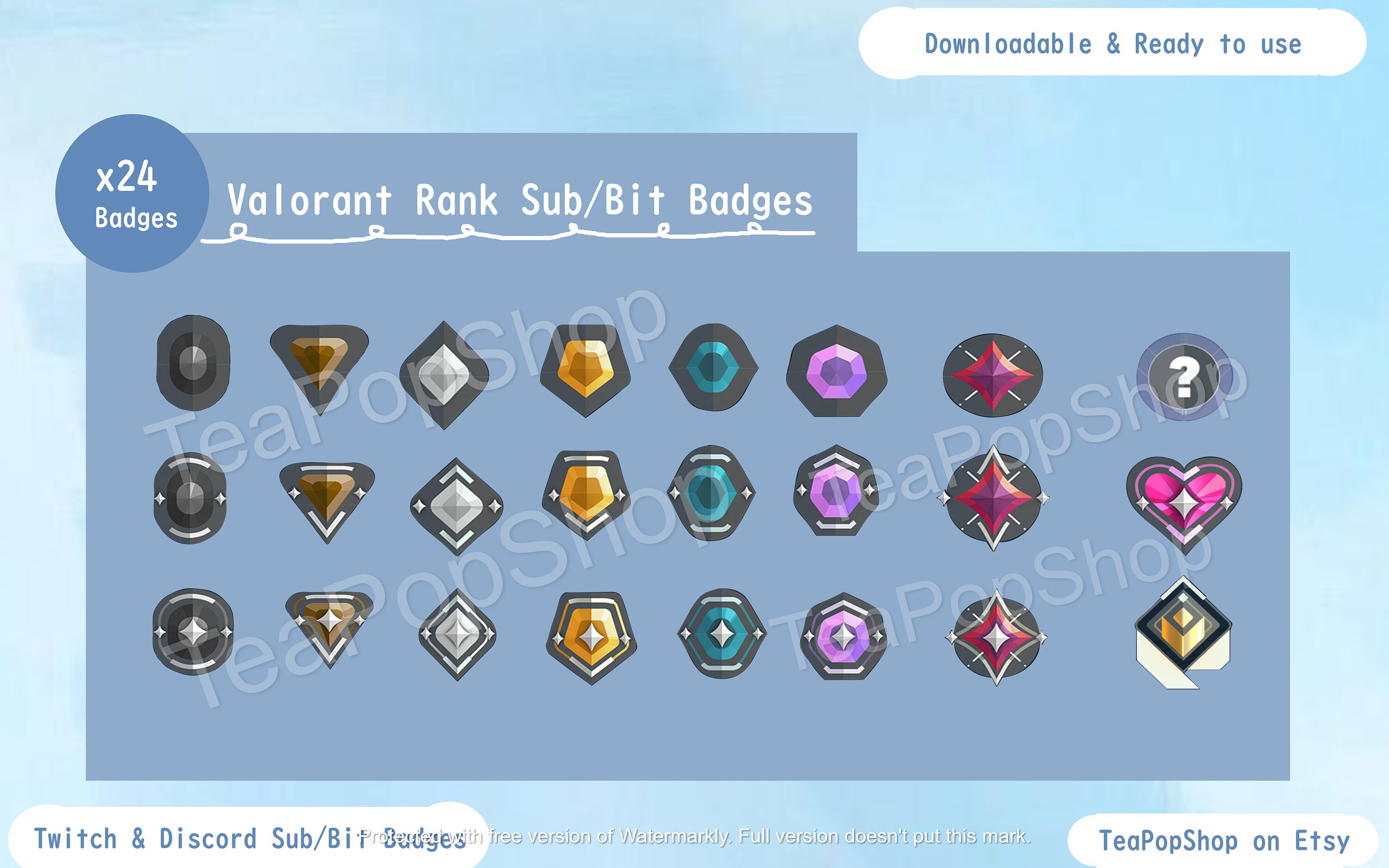 Art & Collectibles Digital Drawing & Illustration Twitch Sub/Bit Badges ...