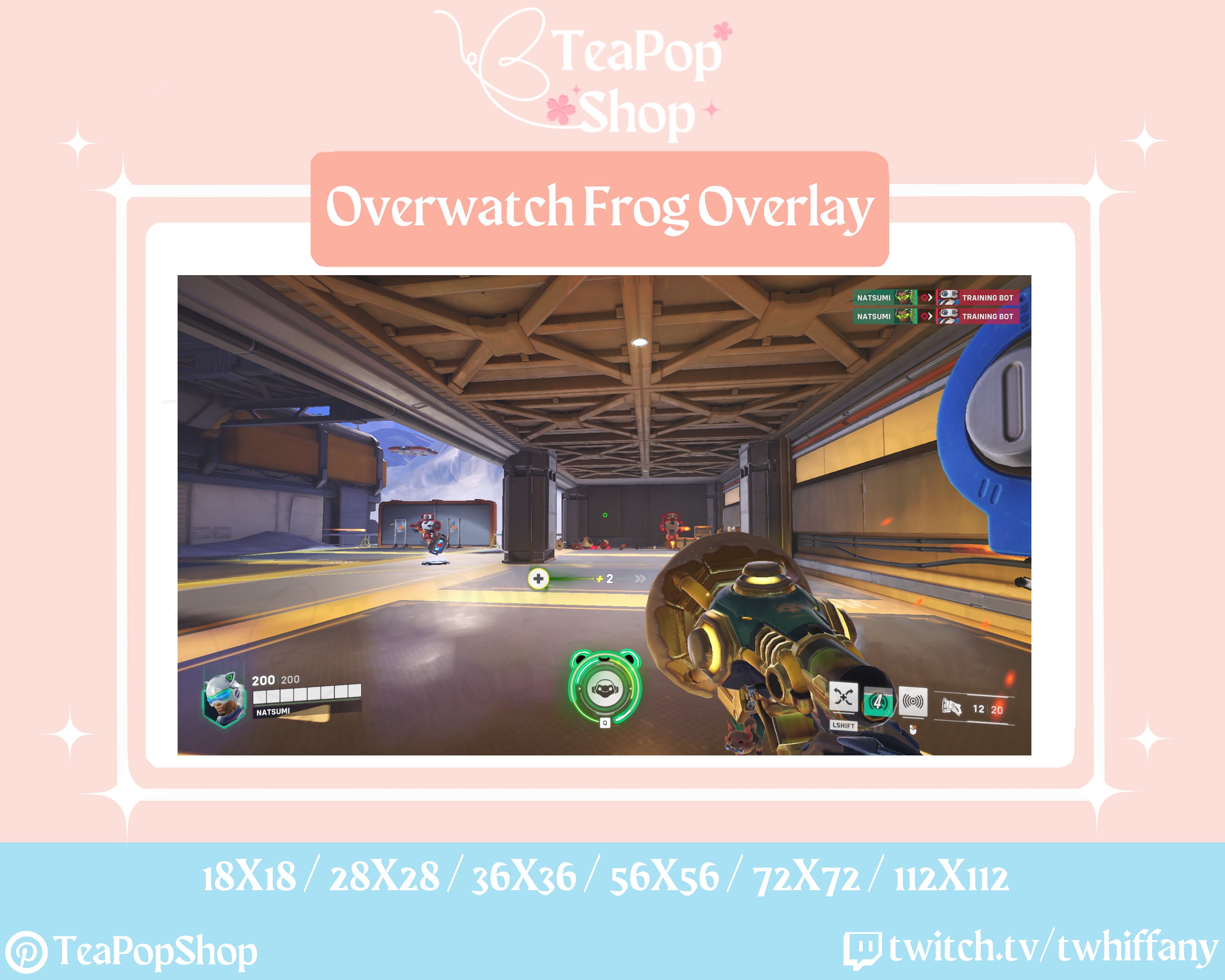 Frog Green Overwatch Overlay Customizable Twitch Overlay Package HUD ...