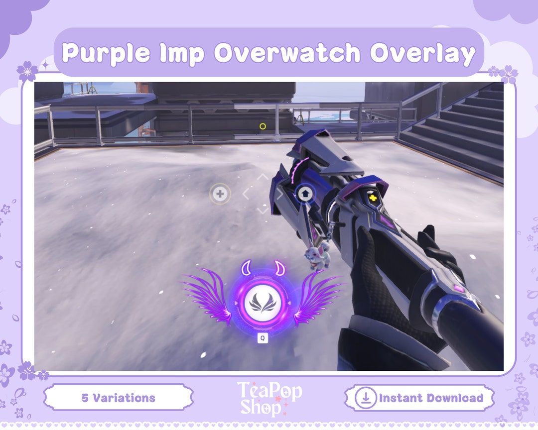Purple Imp Overwatch Overlay Customizable Twitch Overlay Purple Mercy ...