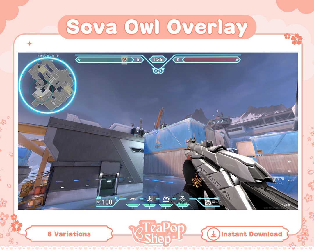 Sova Owl Blue Valorant Overlay HUD Customizable Valorant Sova Sova ...