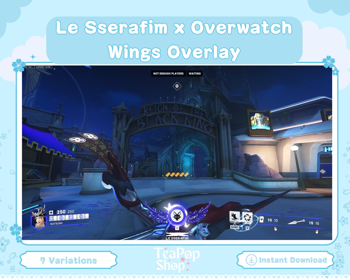 Le Sserafim KPOP Collab With Overwatch Stream Overlay Screen Kiriko DVA ...