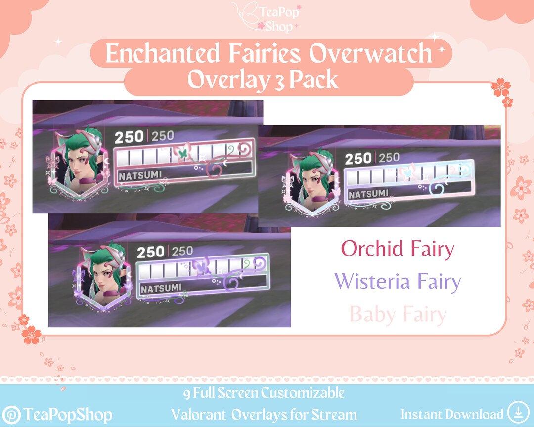 Enchanted Fairies Overwatch Stream Overlay Package | Customizable ...