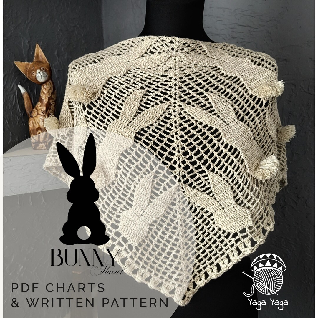 Bunny Shawl PDF Crochet Pattern - Etsy
