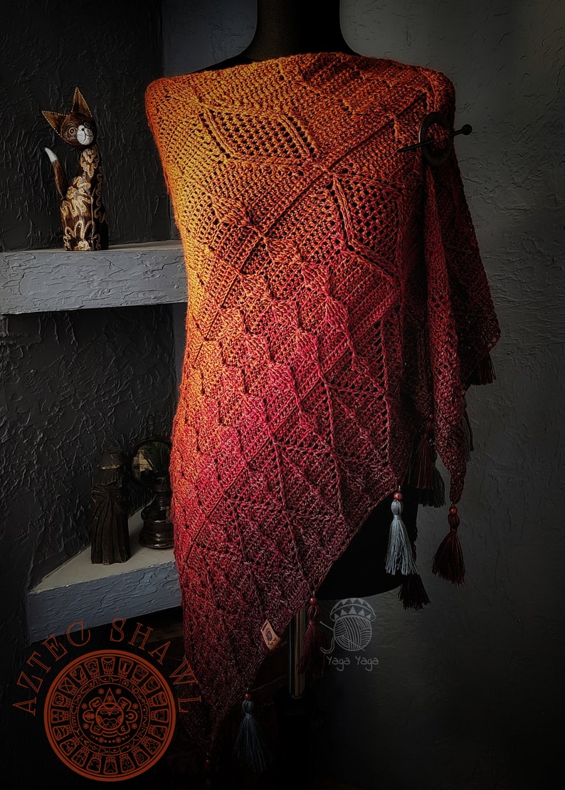 Aztec Shawl Crochet Chart - Etsy