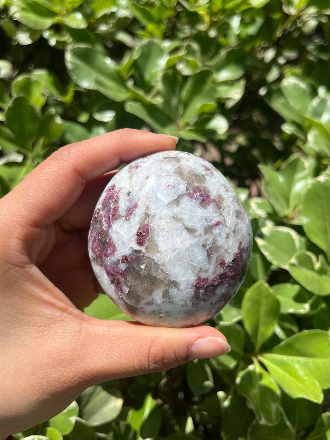 Rubellite Palm Stone - Etsy