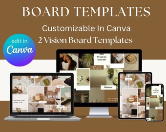 2024 Canva Vision Board Digital Download Wallpaper Template - Etsy