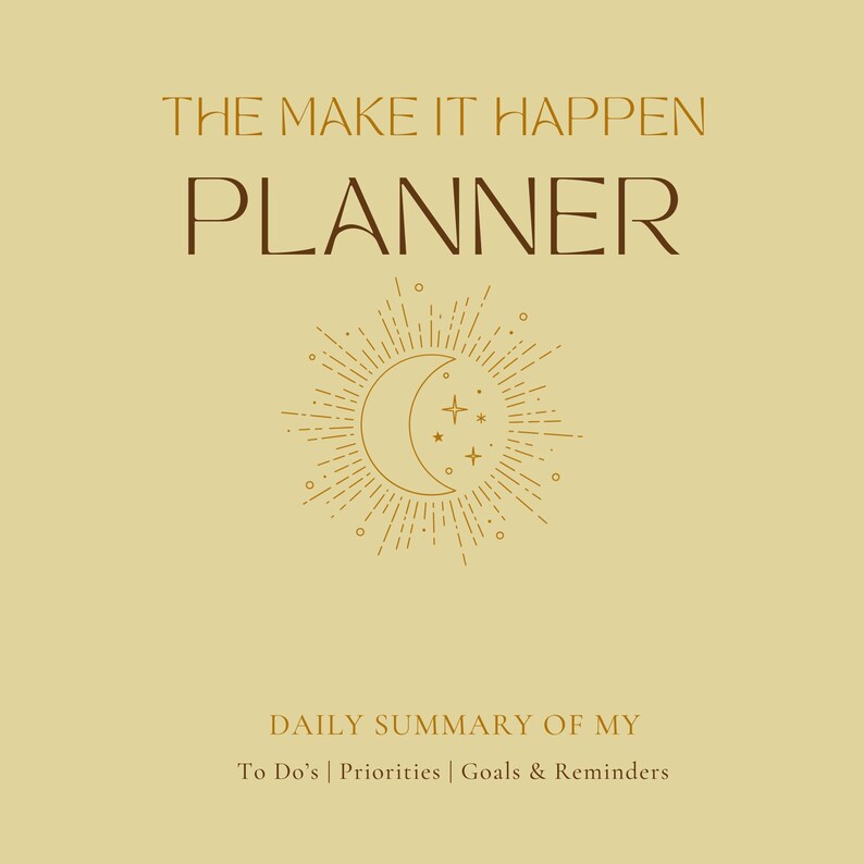 Planner | Daily Organizer | Daily Planner | Productivity Journal | Goal ...