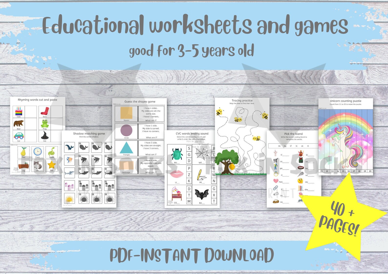 Preschool Printable Worksheets, Pre K Learning Activities, Educational ...