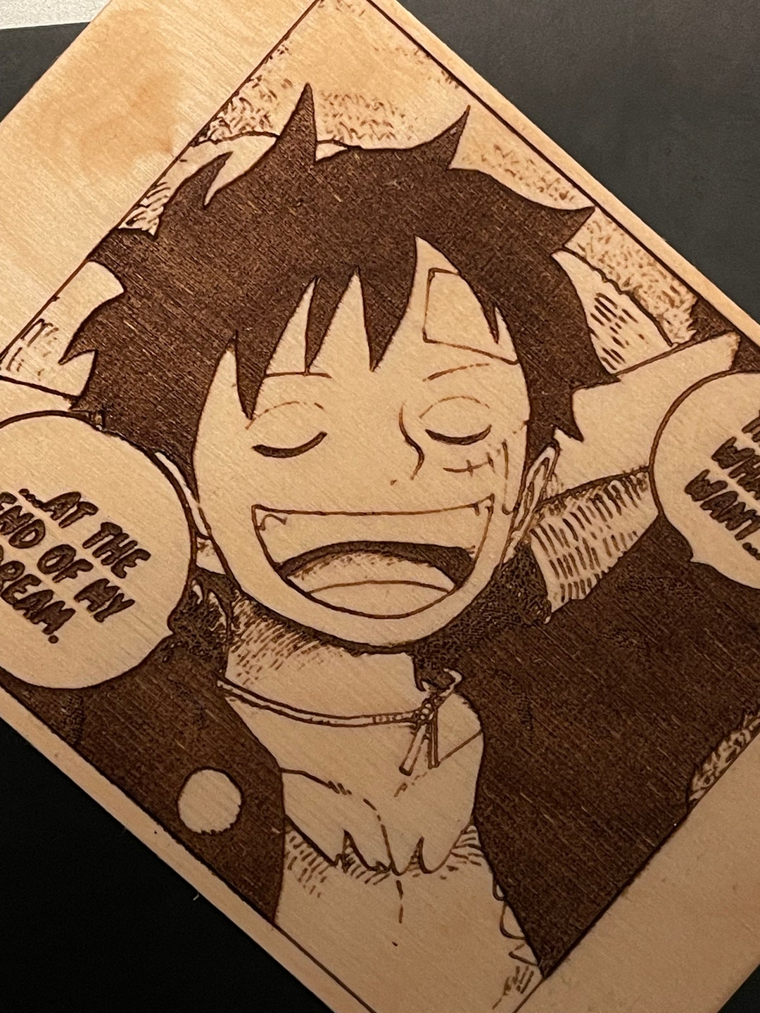 Woodcut Anime Manga Luffy - Etsy