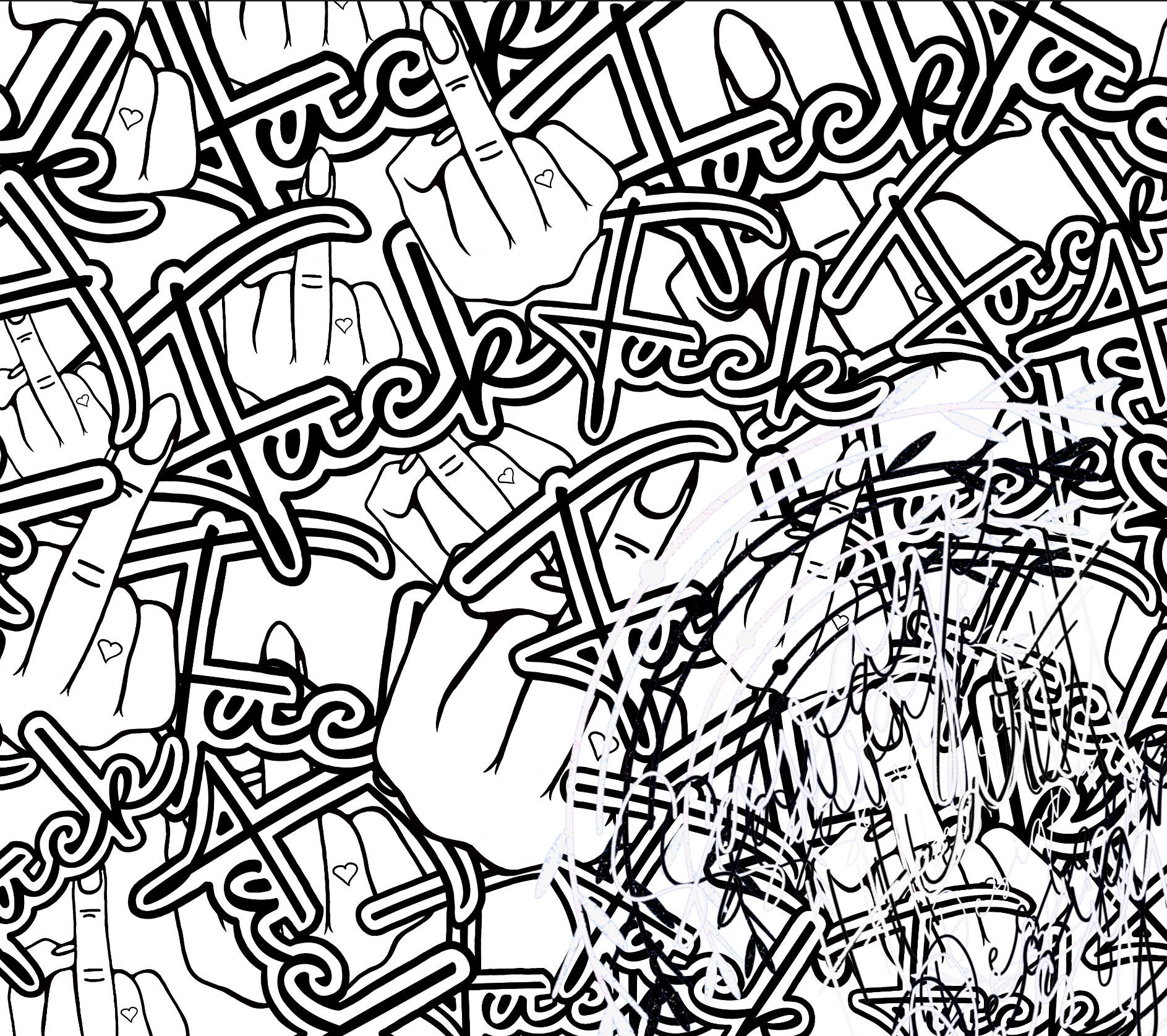 Seamless Swear Word Burst Tumbler Template Digital Download - Etsy