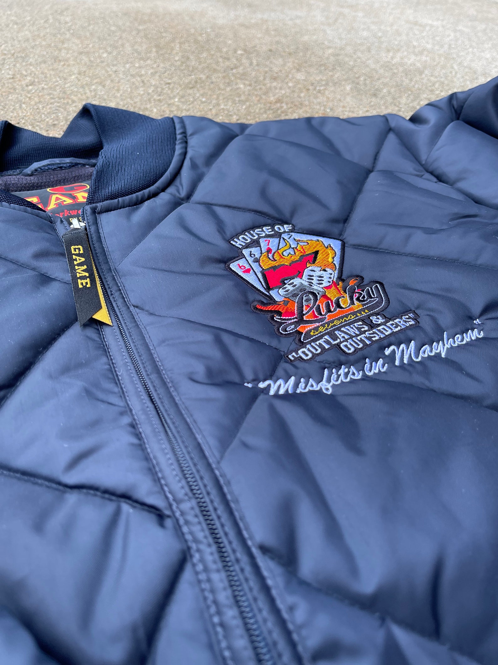 Firefighter Diamond Quilted Jackets Embroidered - Etsy