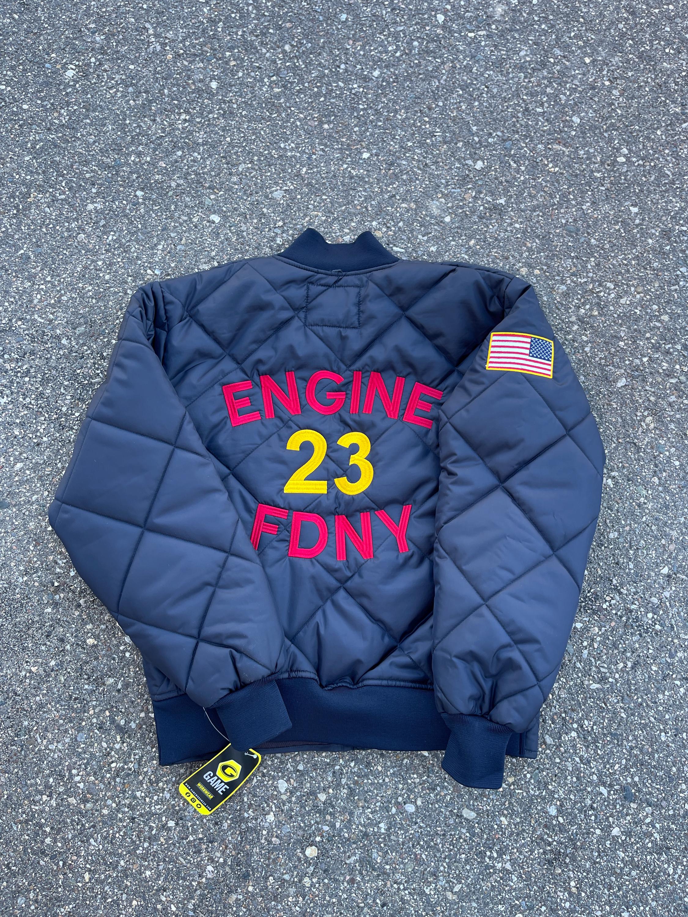 Firefighter Diamond Quilted Jackets- Embroidered - Etsy