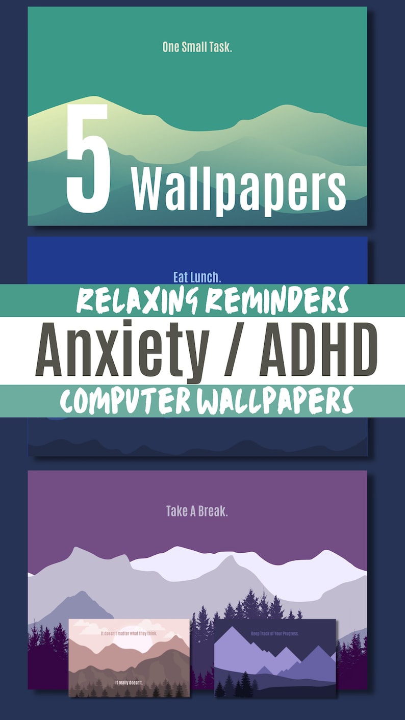 RELAXING REMINDERS WALLPAPERS | Adhd & Anxiety Desktop Wallpapers ...