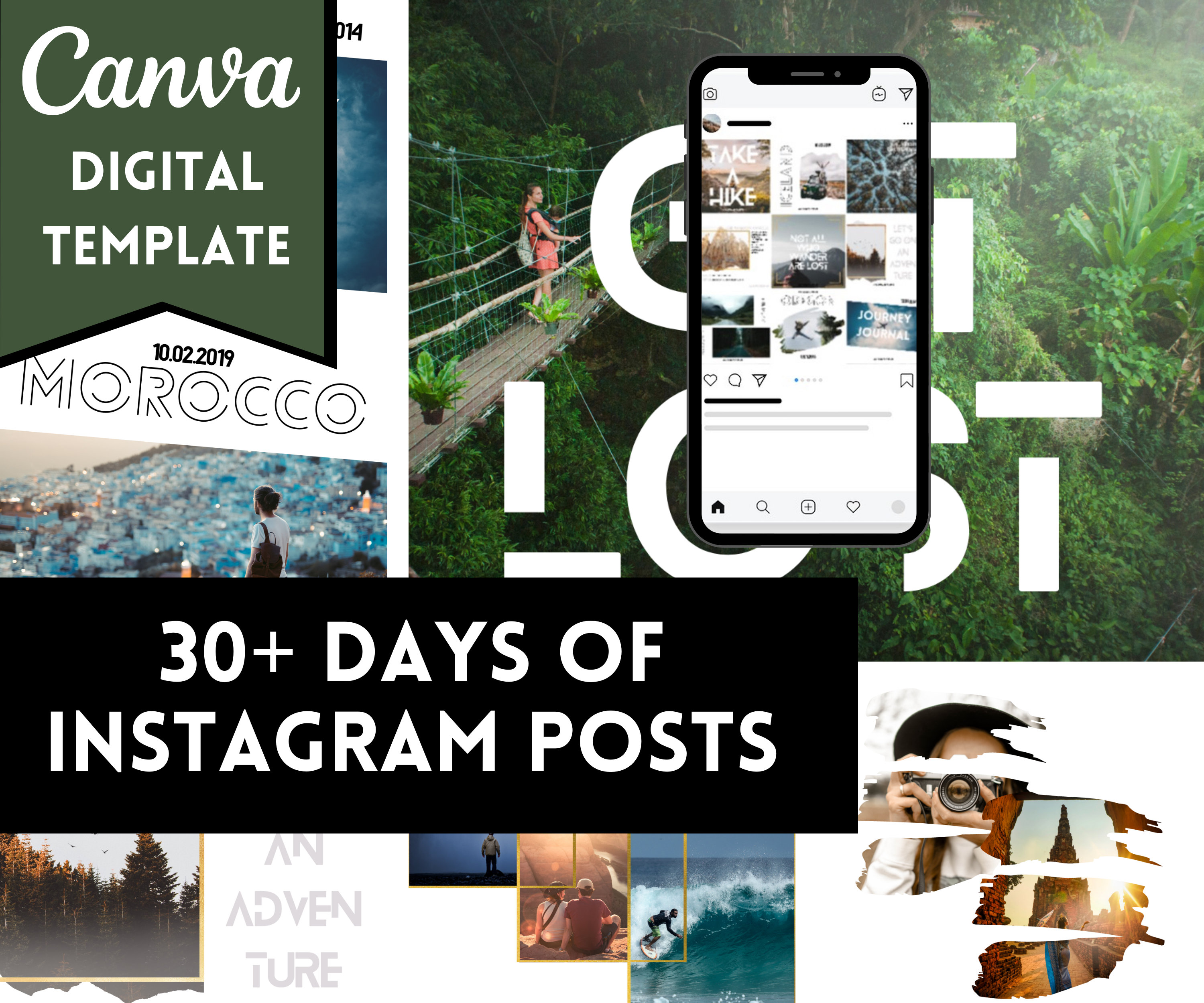 OUTDOOR ADVENTURE TEMPLATE | Travel/adventure-theme Instagram Template ...