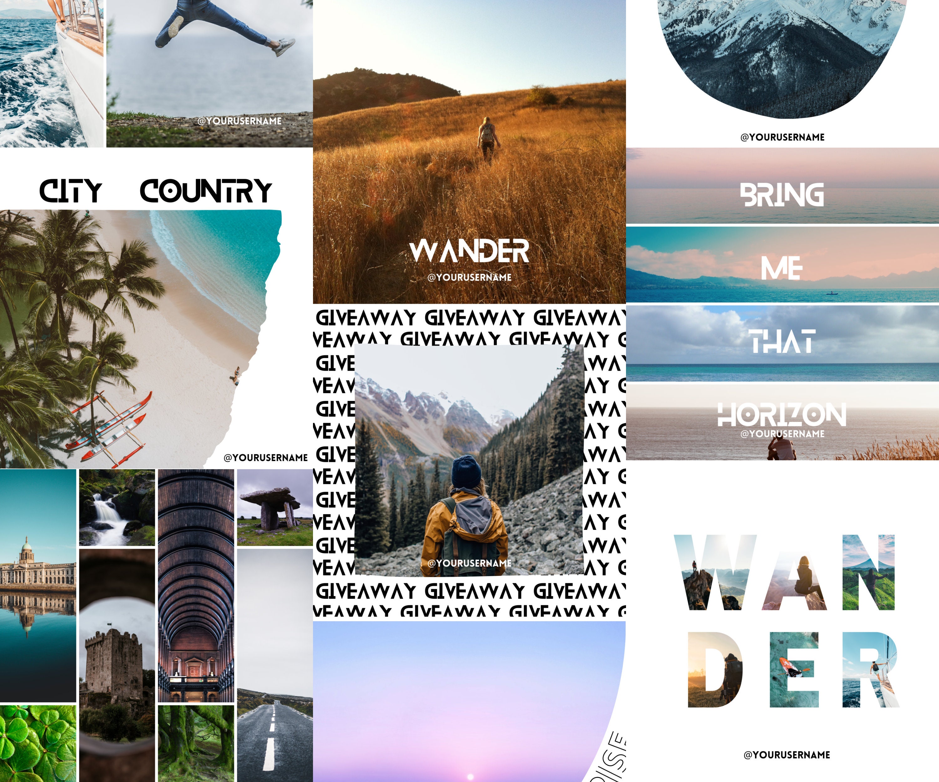 LIGHT OUTDOOR TEMPLATE | Outdoor/travel/adventure-theme Instagram ...