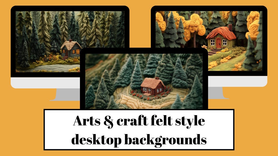 24 Cute & Cozy Felt Forest Scene Wallpapers [4k UPDATE] - Felt Artwork ...
