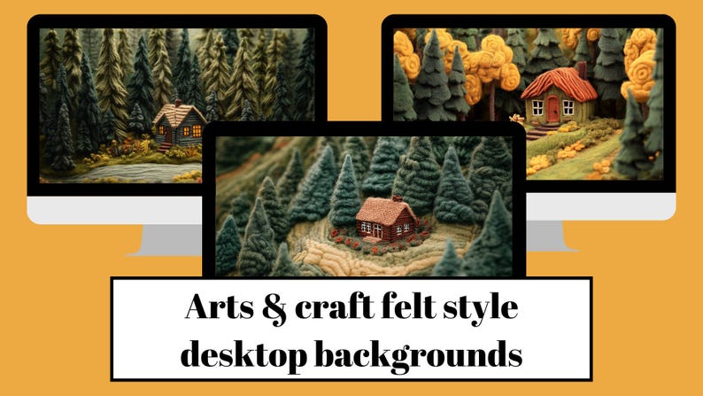 24 Cute & Cozy Felt Forest Scene Wallpapers [4k UPDATE] - Felt Artwork ...