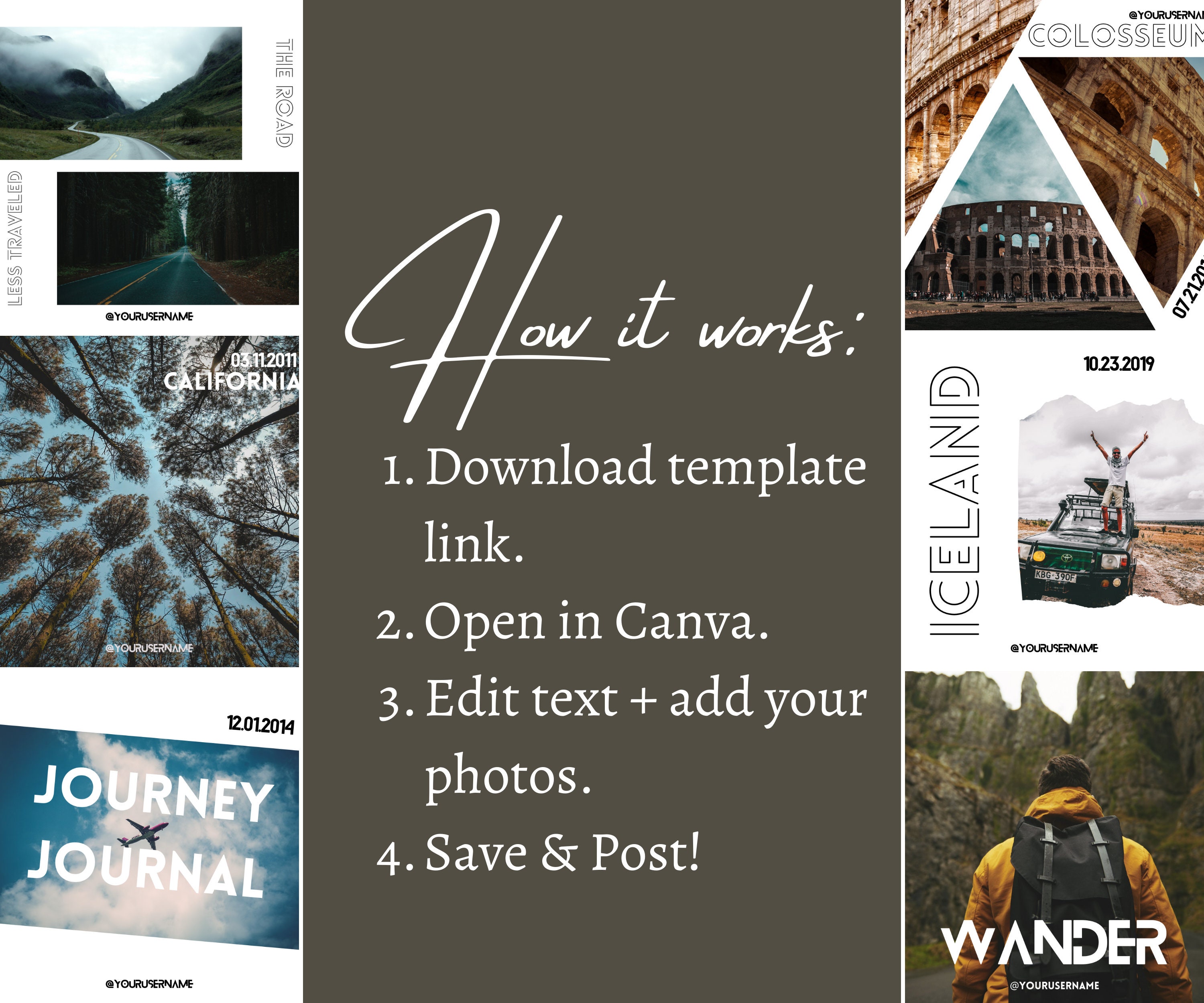 OUTDOOR ADVENTURE TEMPLATE | Travel/adventure-theme Instagram Template ...