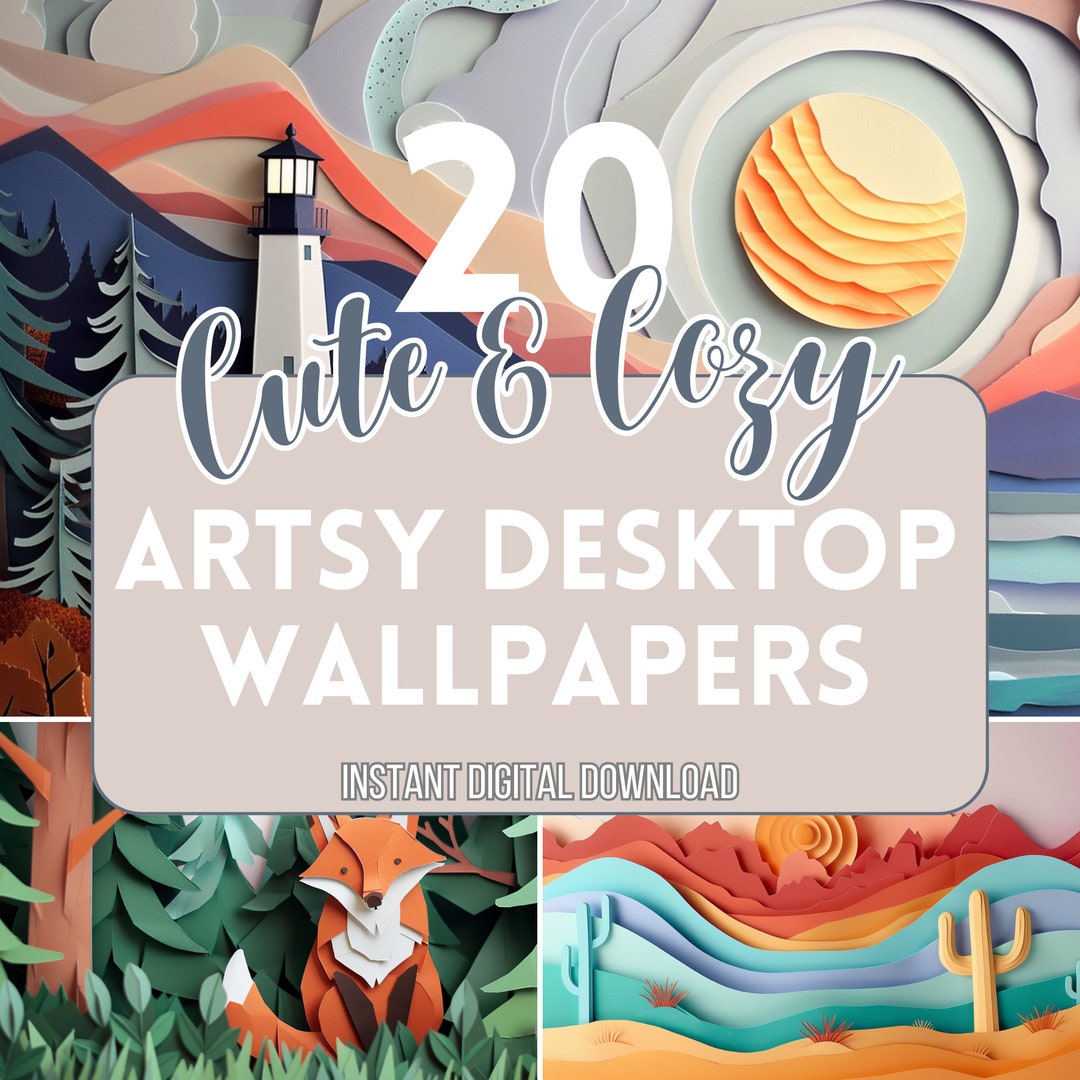 20 Cute & Cozy Nature Scene Wallpapers - Paper-style Artwork Computer ...