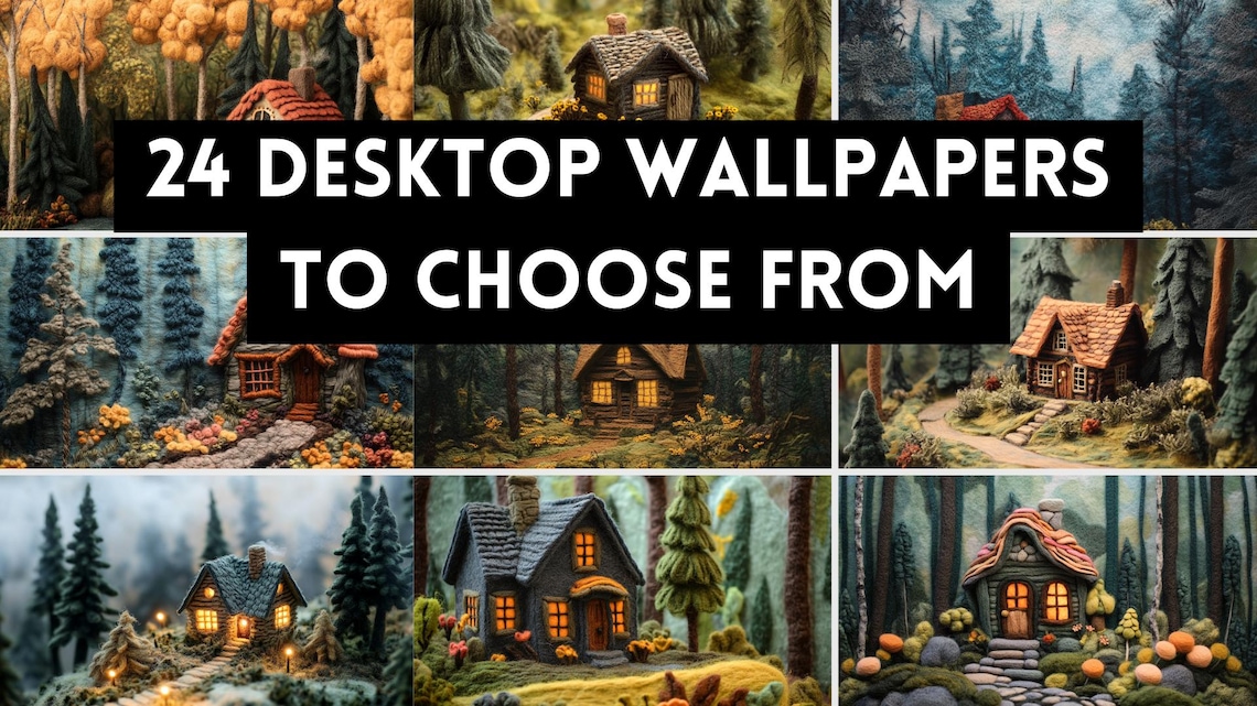 24 Cute & Cozy Felt Forest Scene Wallpapers [4k UPDATE] - Felt Artwork ...