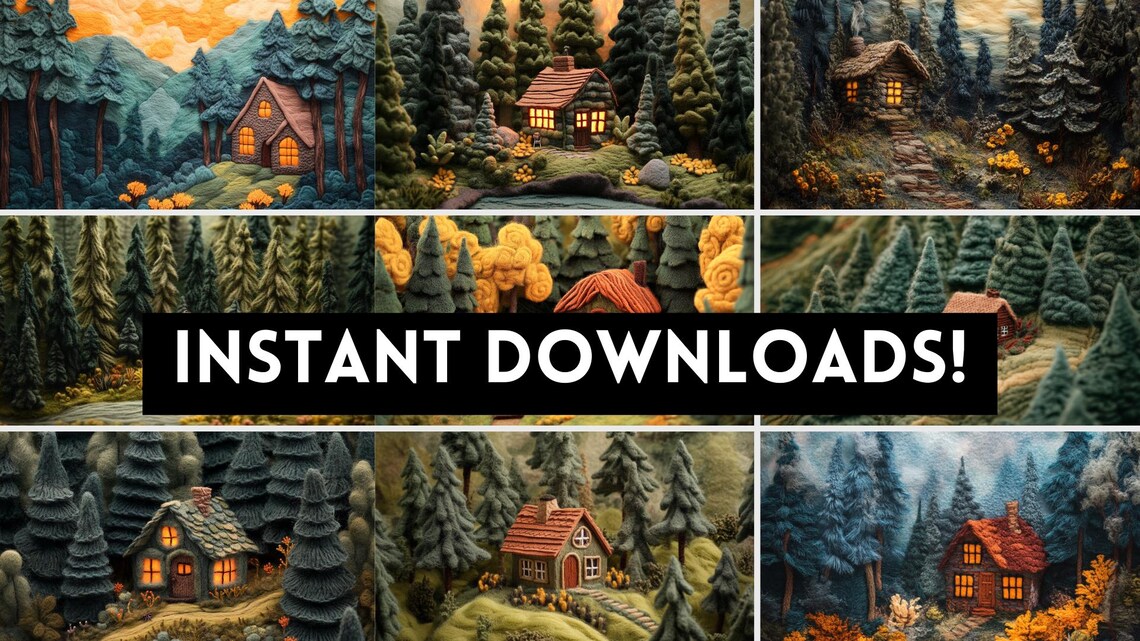 24 Cute & Cozy Felt Forest Scene Wallpapers [4k UPDATE] - Felt Artwork ...