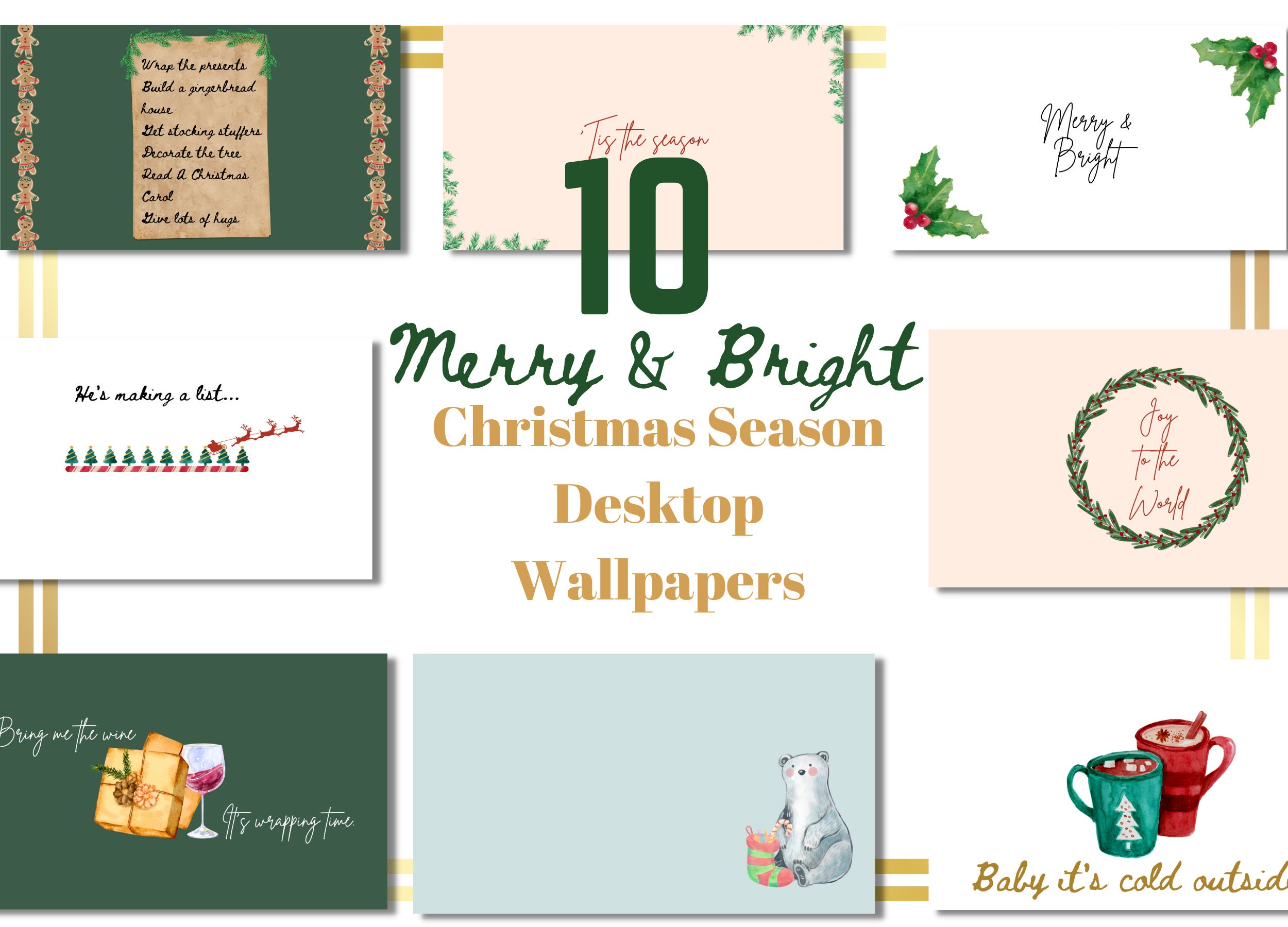 10 CHRISTMAS DESKTOP WALLPAPERS Christmas-themed Cute Computer ...