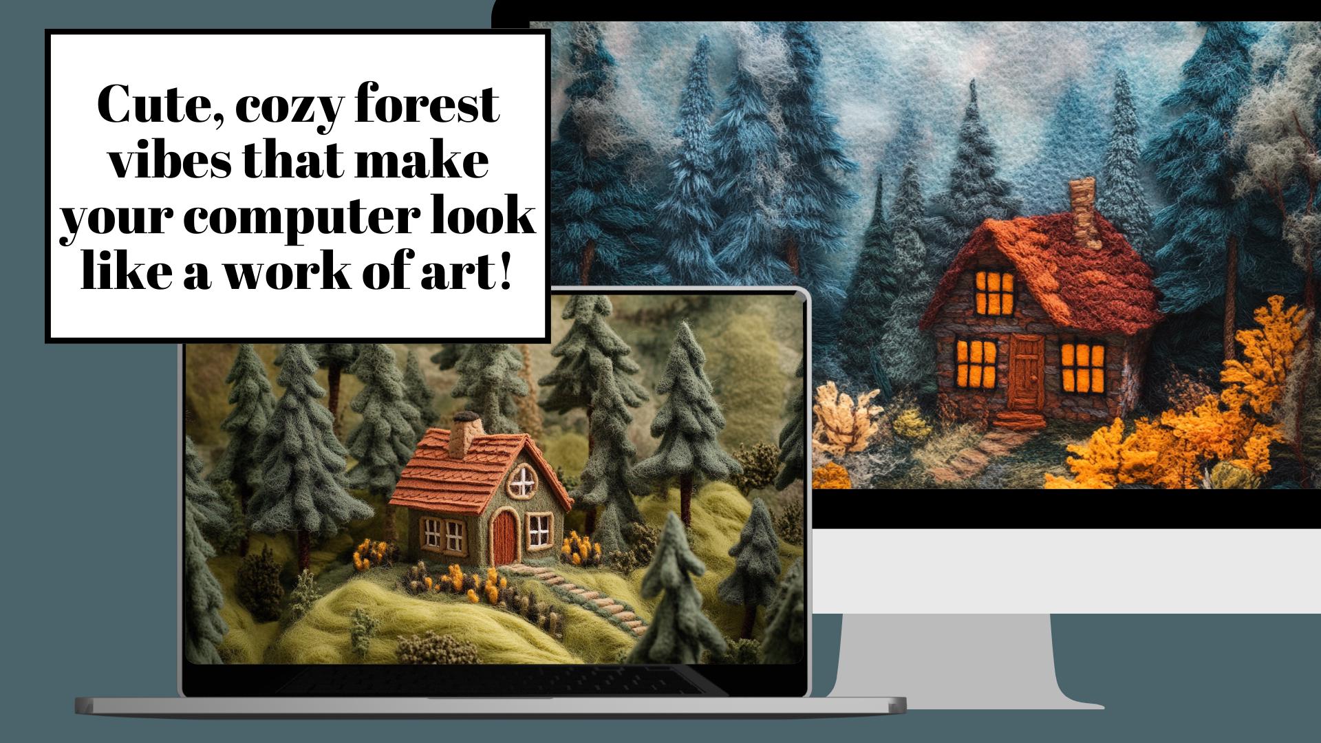 24 Cute & Cozy Felt Forest Scene Wallpapers [4k UPDATE] - Felt Artwork ...